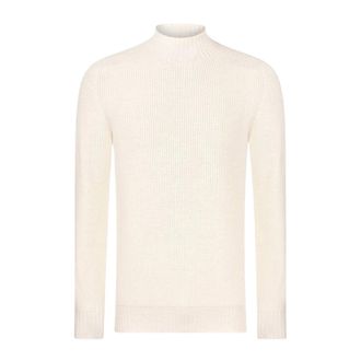 Gran Sasso Gerippter Stehkragen - - Knitwear - Herren - Wei&szlig; - M