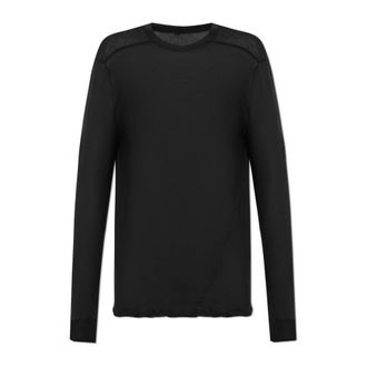 Rick Owens Homme, Tops, Noir, Taille: XL Level Long Sleeve T-Shirt