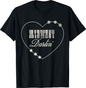 Trendy Apparel Midwest Darlin Heart and Spurs Style Frame T-Shirt