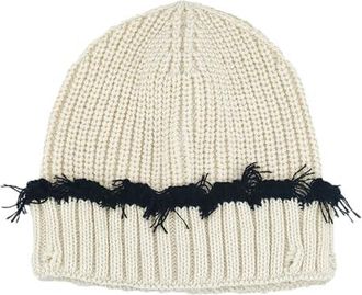 Generic Bonnet dhiver tricot&eacute; pour adulte - Bonnet en laine de couleur assortie, beige, taille unique