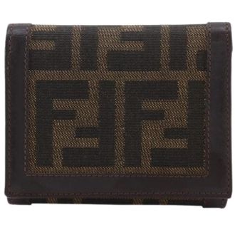 Fendi Pre-owned Zucca Nylon Canvas Trifold Wallet - - Pre-owned - Damen - Braun - ONE SIZE
