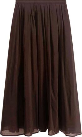 Roberto Collina Femme, Jupes, Brun, Taille: 38 FR Rock Baumwoll Seide 261Fxa58067