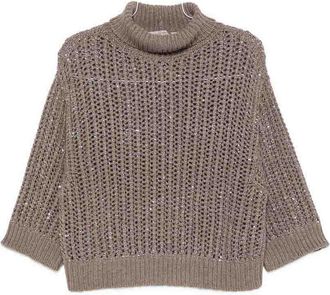 D.exterior Pull Col Rond - Marron