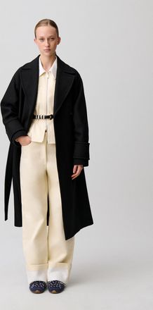 Claudie Pierlot Manteau mi-long laine m&eacute;lang&eacute;e