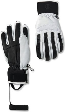 Bogner Leder-Handschuhe Lidia für Damen - Weiß/Schwarz - 7,5