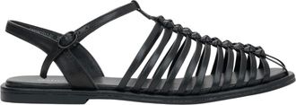 Estro & Luminara Femme, Chaussures, Noir, Taille: 40 EU Sandales de P&ecirc;cheur &agrave; Fines Lani&egrave;res