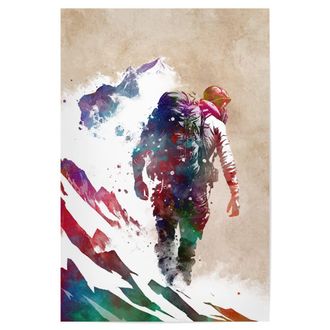 artboxONE Poster 30x20 cm Sport Bergsteiger Sportkunst - Bild Bergsteiger Bergsteiger Klettern