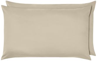 Amazon Basics Kissenbezug, Mikrofaser Set, 50 x 80 cm, Beige