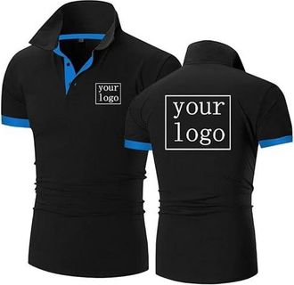 Generic Personnalisez Votre Propre Design T-Shirt Imprim&eacute; Photo/Logo/Texte Chemise Polo De Sport Respirant D&eacute;t&eacute; Personnalis&eacute; &Agrave; Manches Courtes Classique Homme