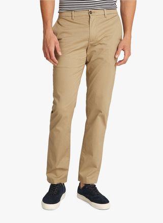 Tommy Hilfiger Pantalon droit chino en coton m&eacute;lang&eacute;