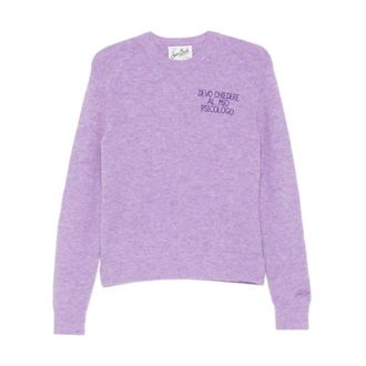 MC2 Saint Barth Rundhals-Strickware - - Knitwear - Damen - Lila - XS