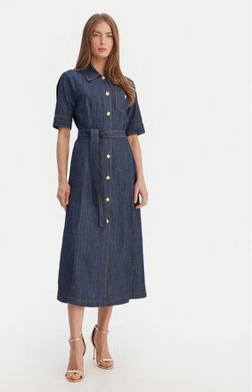 Luisa Spagnoli Jeanskleid Periodico 542815 Dunkelblau Regular Fit