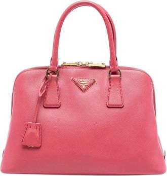 Prada Sac bandouli&egrave;re structur&eacute; en cuir Pre-owned - Femme - Pre-owned - Rose - Taille: ONE Size