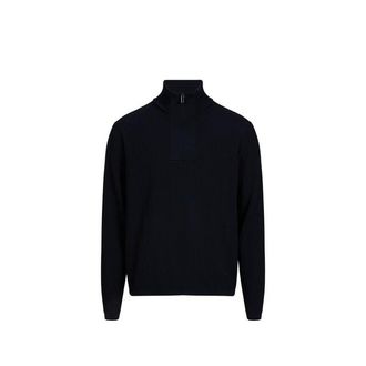 Emporio Armani Pull col montant zipp&eacute; en laine et coton