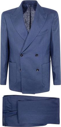 Michael Coal Homme, Costumes, Bleu, Taille: L Costume en lin pur