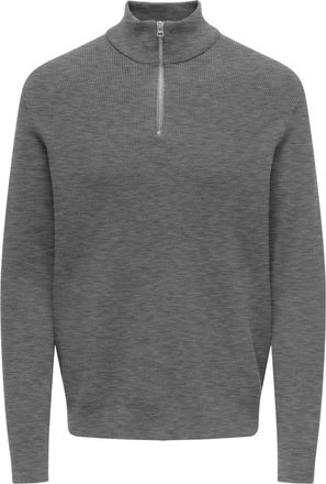 Only & Sons Onsphil Reg 12 Struc Half Zip Knit Noos