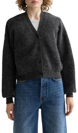 Scotch & Soda Damen Core Fuzzy Relaxed Cardigan Sweater Vest, Charcoal Melange, M EU