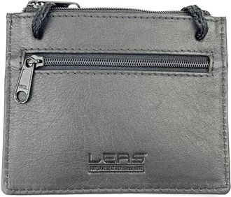 LEAS Brustbeutel mit Verstellbarer Kordel in Echt-Leder, schwarz Travel-Line