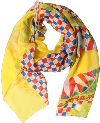 Dolce & Gabbana Foulard en Soie Imprim&eacute; - Femme - Accessoires - Multicolore - Taille: ONE Size