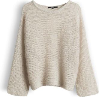 someday Strickpullover Talume Weite Passform mit Lochstrickmuster, verk&uuml;rzte &Auml;rmel