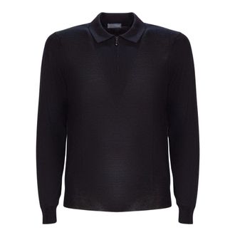 Drumohr Polohemd aus Merinowolle - - Tops - Herren - Blau - XL
