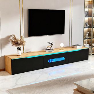 Generic LED-TV-Schrank mit 16 Farben Beleuchtung, 180 cm breites Hochglanz-M&ouml;belst&uuml;ck mit Wandmontage-Option