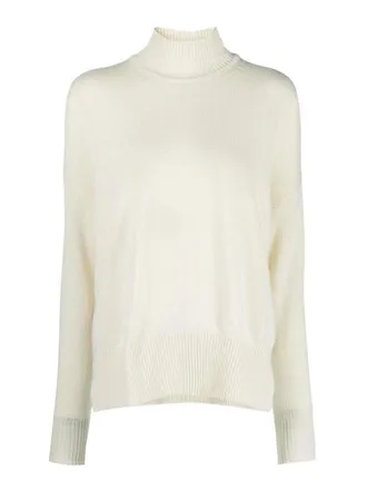 Jil Sander Pull Col Roul&eacute; - Beige