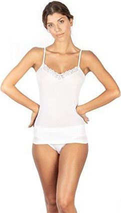 EGi Caraco de luxe en laine et soie avec bretelles spaghetti Fabriqué en Italie. - - Taille S