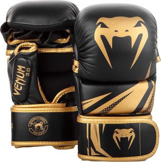 Venum Unisex Handschue Challenger 3.0 Mma Sparring Handschuhe, Schwarz/Gold, S EU
