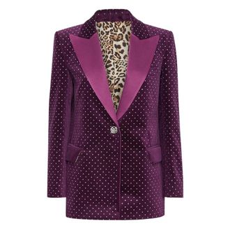 Philipp Plein Blazer Fit mit Kristallen - - Jackets - Damen - Lila - XS