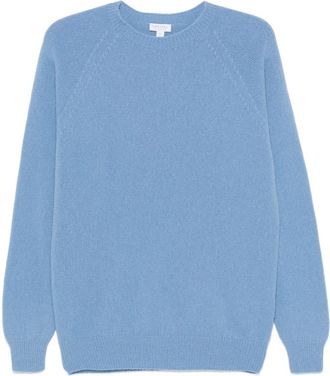 Sunspel Pullover mit rundem Ausschnitt - Blau