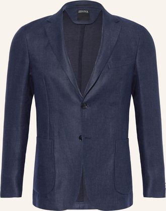 Ermenegildo Zegna Zegna Sakko Slim Fit Mit Leinen blau