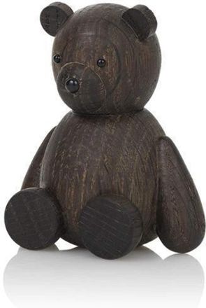 Lucie Kaas Skjode Holzfigur Teddyb&auml;r 9cm, aus ger&auml;uchertem Eichenholz gefertigt, TE01SOS