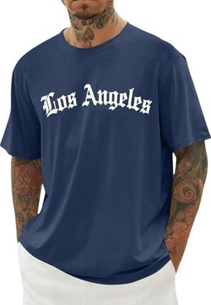 Generic T-shirts &agrave; col rond &agrave; manches courtes pour homme - L&eacute;ger - Pour les loisirs - Confortable et respirant - Extensible - Disponible dans de nombreuses co