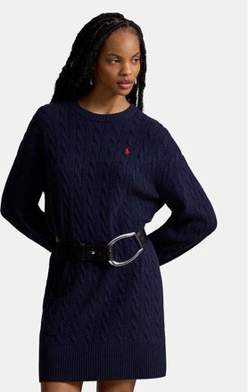 Polo Ralph Lauren Strickkleid 211B17446001 Dunkelblau Regular Fit