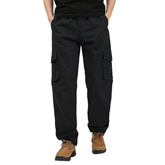Generic Pantalon cargo baggy pour homme - Pantalon de randonn&eacute;e pour homme - Couleur unie - Avec plusieurs poches - Respirant - Pantalon de travail d&eacute;contract