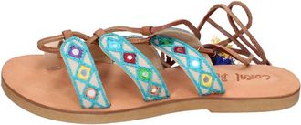Coral Blue Damen Textil Sandalen - - Shoes - Damen - Blau - 39 EU