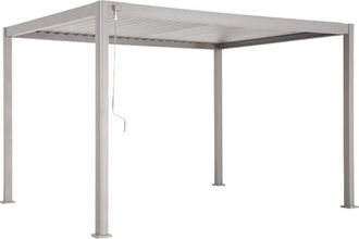 Hesperide Pergola bioclimatique Evora Argile - 4 x 3 m - Hesp&eacute;ride