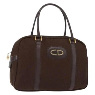 Dior Pre-owned Trotter Sac &agrave; main en toile - Femme - Pre-owned - Brun - Taille: ONE Size