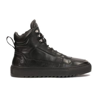 Kazar Schwarze Sneaker mit hohem Schaft und versteckter Schn&uuml;rung - - Shoes - Herren - Schwarzk - 40 EU