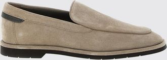 Brunello Cucinelli Loafer aus Kalbsveloursleder mit Monili-Verzierung