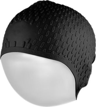Generic Silikon-Badekappe, Flexibel, Wasserdicht, wei&szlig;, f&uuml;r Erwachsene, Kopfbedeckung, Badekappen f&uuml;r Pool, Strandurlaub - aus Silikon (Black)