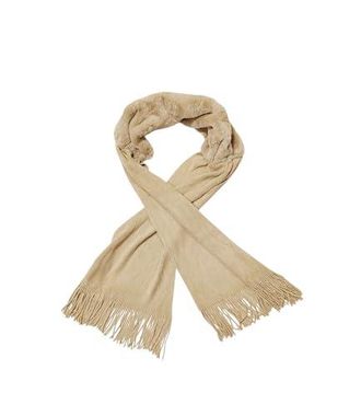 Rino&Pelle Écharpe tricotée avec détails en fausse fourrure Rino & Cuir Vlien 7002512 Col. Beige/Oat
