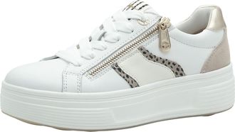 Tamaris Comfort Damen Plateau Sneaker mit Rei&szlig;verschluss Low Top, Beige (Beige Comb), 39 EU