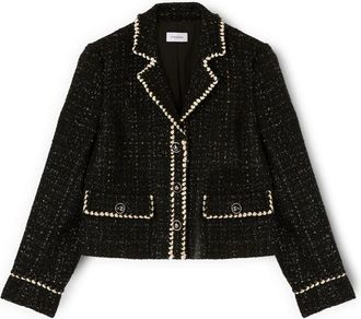 Motivi Femme, Vestes, Noir, Taille: 44 FR Veste Bouclette avec Garniture