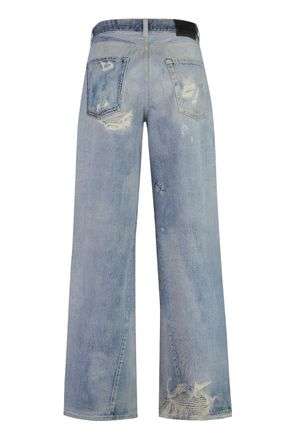 Our Legacy Womens Wide-Leg Jeans Full Cut Denim Blue Cotton