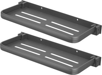 Valiclud 2 Stück Faltbares Wandregal für Küche und Bad Platzsparendes Stabiles Aufbewahrungsregal ohne Bohren Elegantes Badregal vor Spiegel Praktische Wandabl