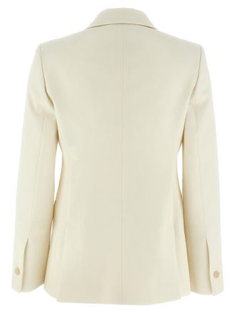 Max Mara Womens White Virgin Wool Blazer Clothing