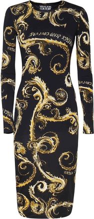 Versace Jeans Couture Knielanges Kleid - Schwarz