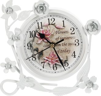 Garneck Vintage Tischuhr Rustikal Shabby Chic Eisen Handwerk Schreibtisch Uhr Home Decor für Kamin Kamin Desktop Theke